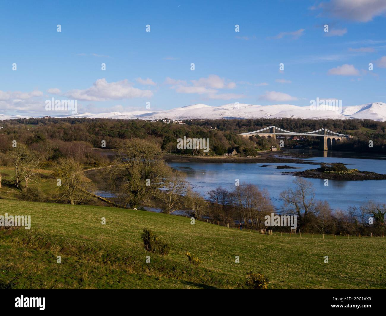 Menai bridge from viewpoint hi-res stock photography and images - Alamy
