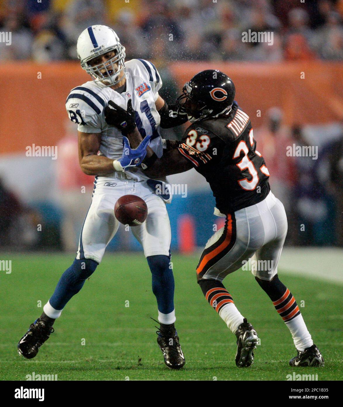 Indianapolis Colts tight end Bryan Fletcher (81) fumbles as he is hit ...