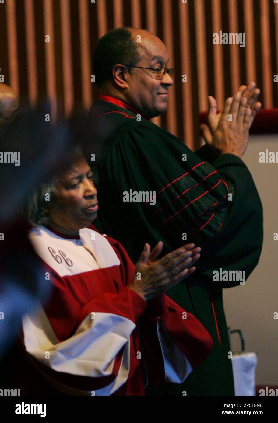 The Rev. William H. Gray III is shown on stage at the Bright Hope ...