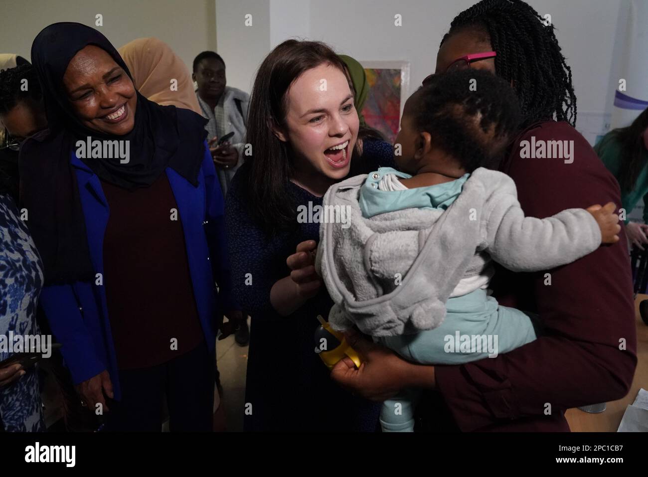 SNP leadership candidate Kate Forbes during a visit the Empower Women ...