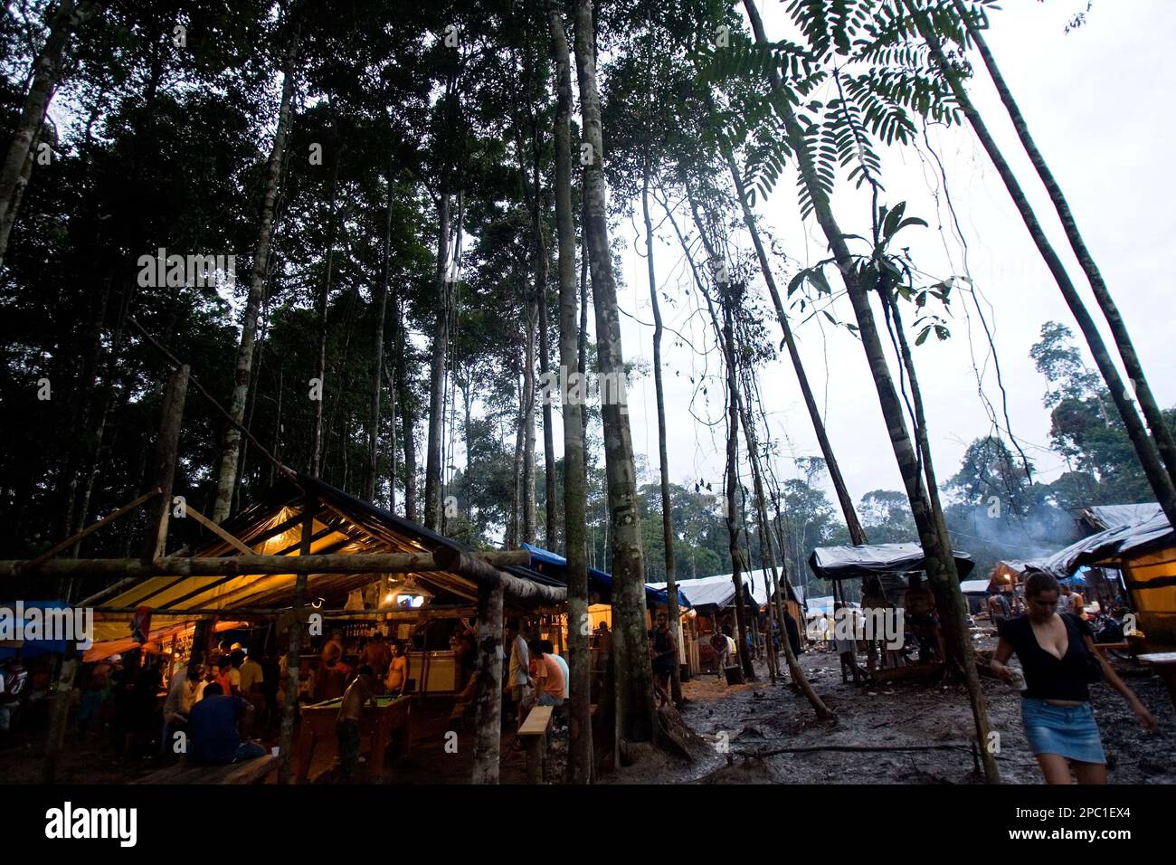 View of the makeshift camp next to the Eldorado do Juma wildcat gold ...
