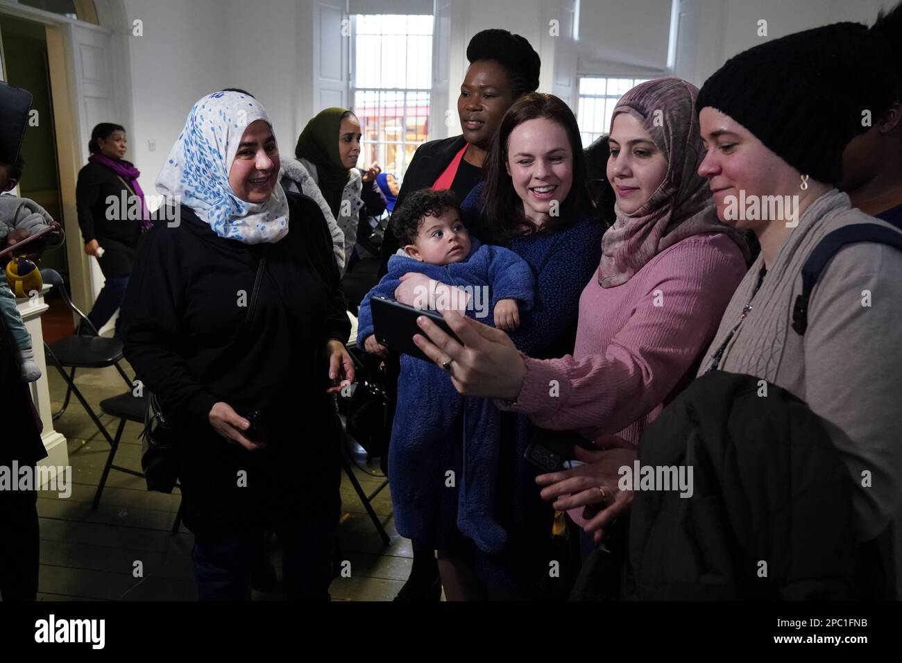 SNP leadership candidate Kate Forbes during a visit the Empower Women ...