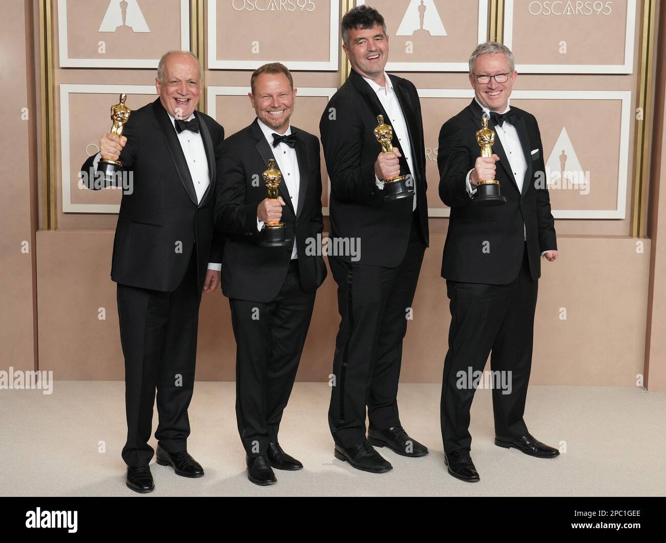 Los Angeles, USA. 12th Mar, 2023. (L-R) Joe Letteri, Richard Baneham ...