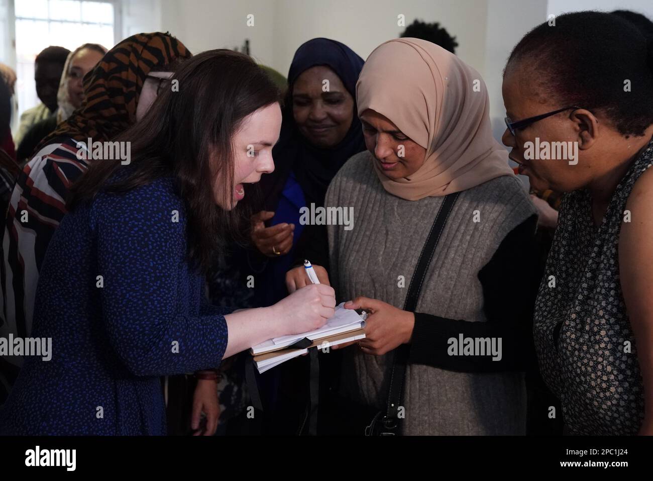 SNP leadership candidate Kate Forbes during a visit the Empower Women ...