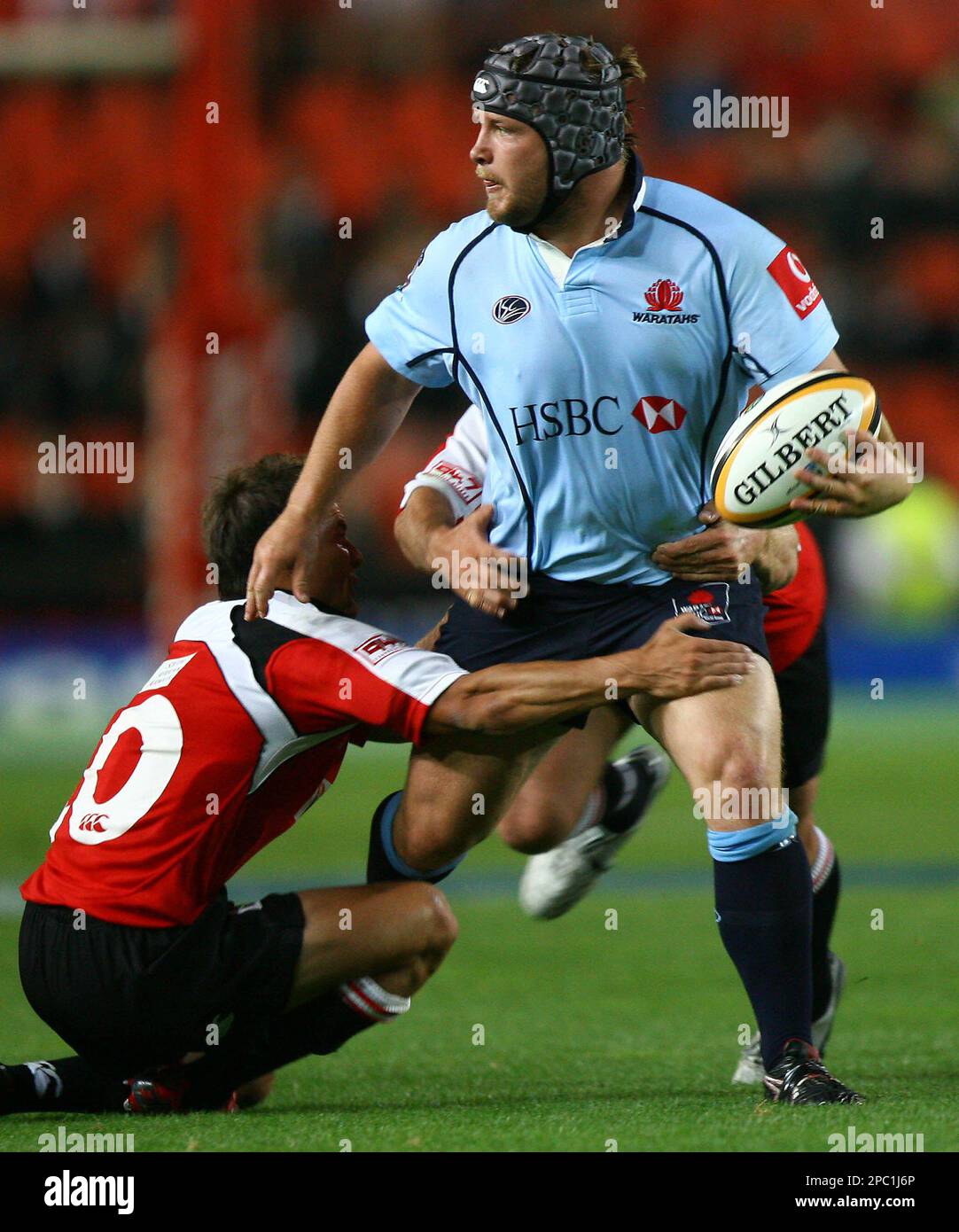 Australia's, Warratah's, Benn Robinson, breaks through the South ...