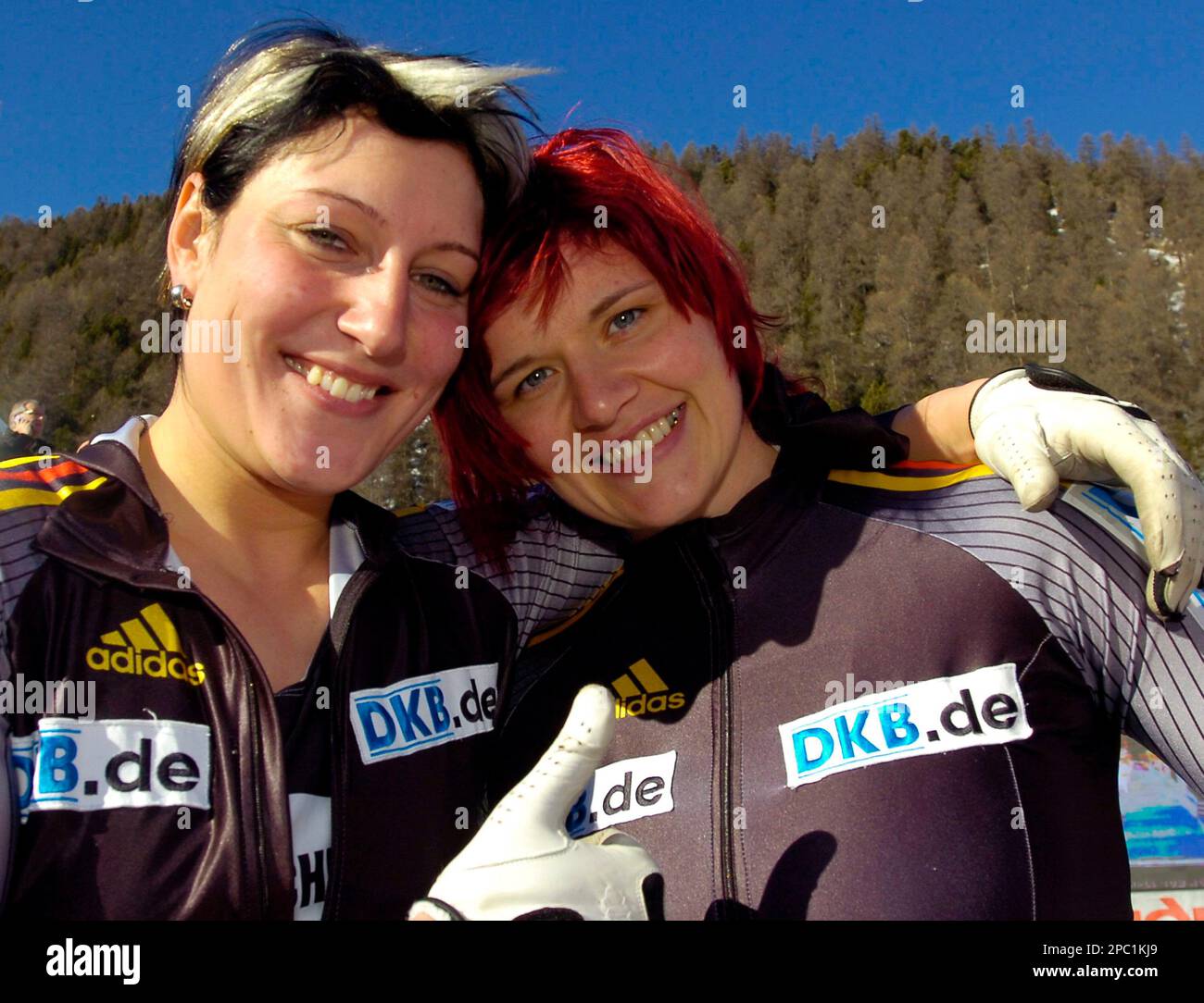 Sandra Kiriasis, right, and brakeman Romy Logsch, left, of Bob Germany ...