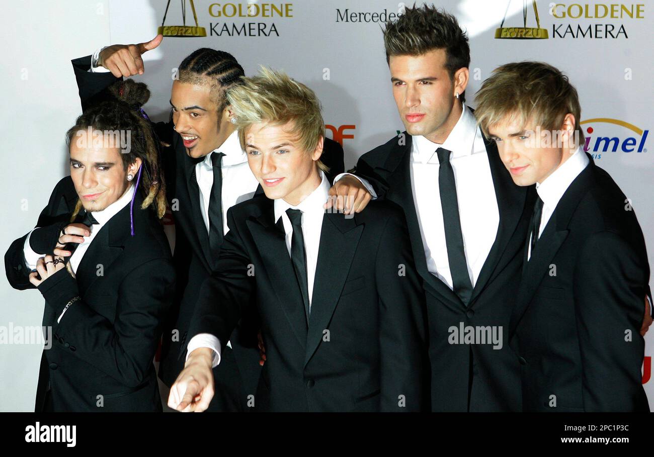 The international pop group US5 arrives for the 42. 'Goldene Kamera ...