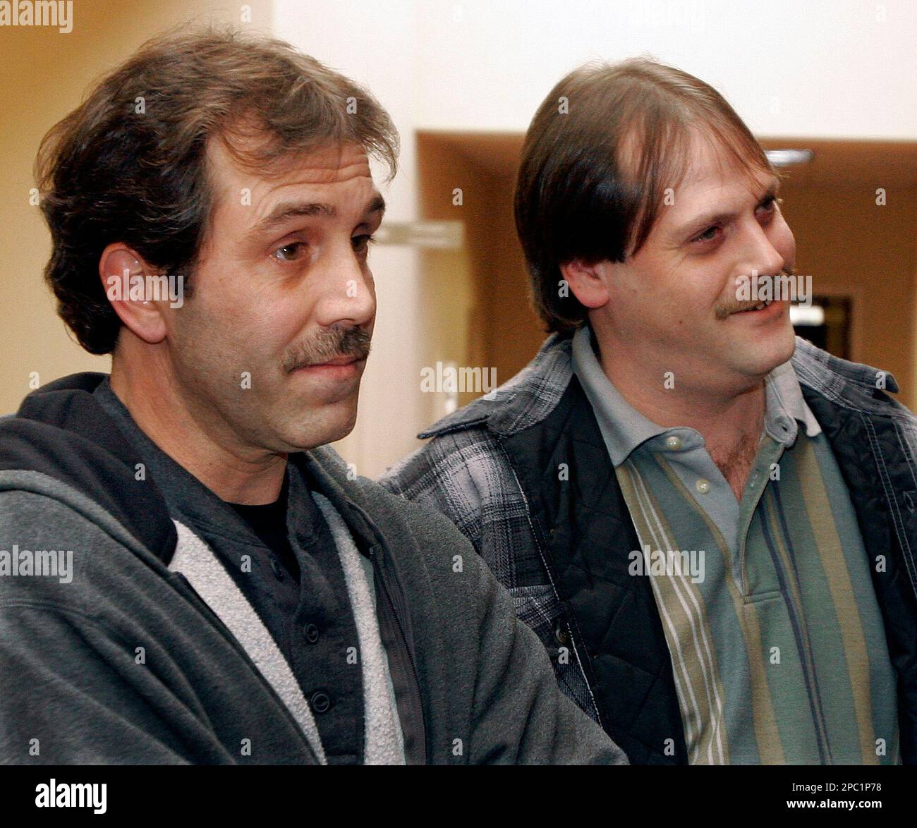 Craig Brown, left, father of Austin Brown, 3; and Greg Hamm, father of ...