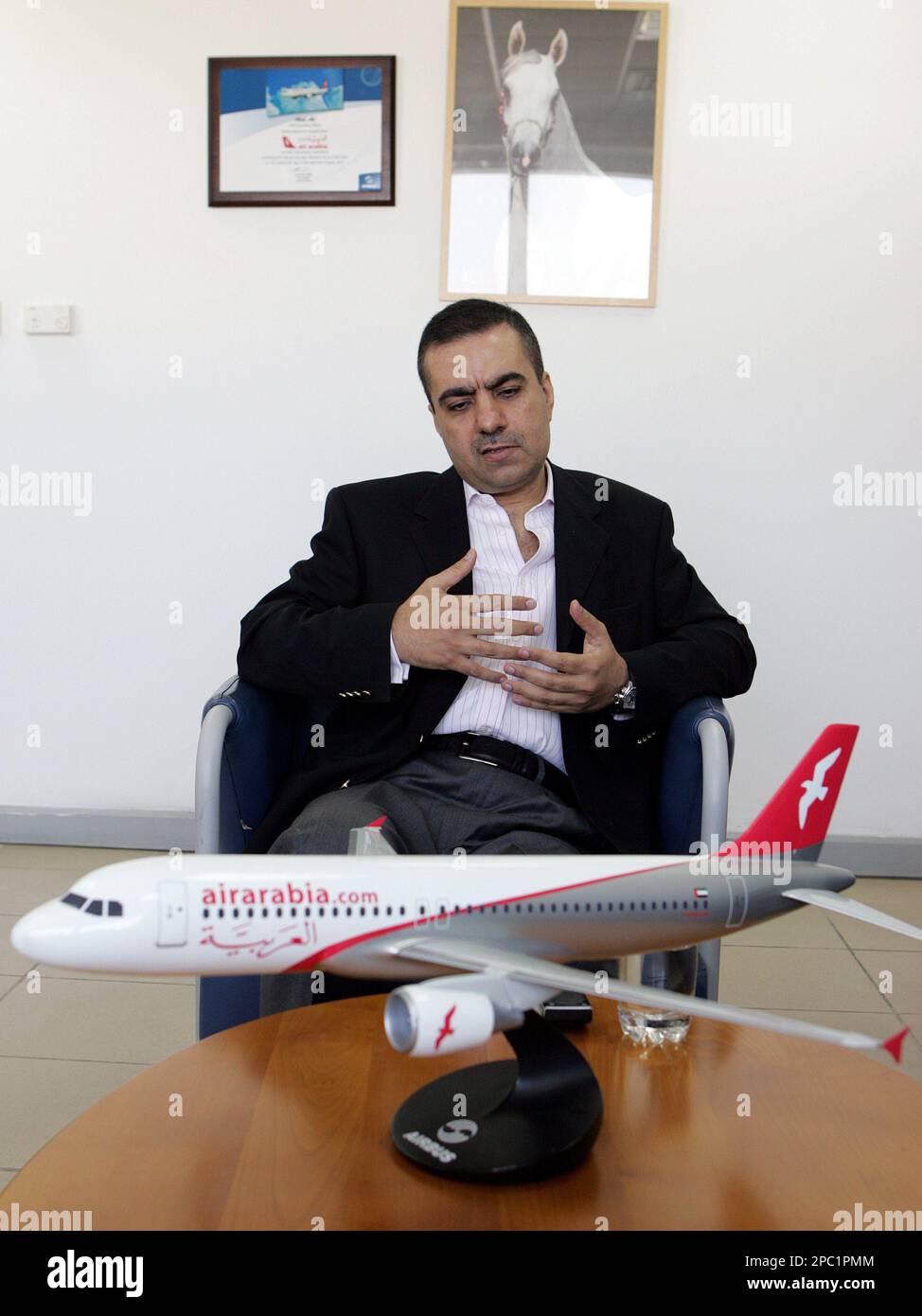 Chief executive of Air Arabia, Adel Ali talks speaks at the Air Arabia ...