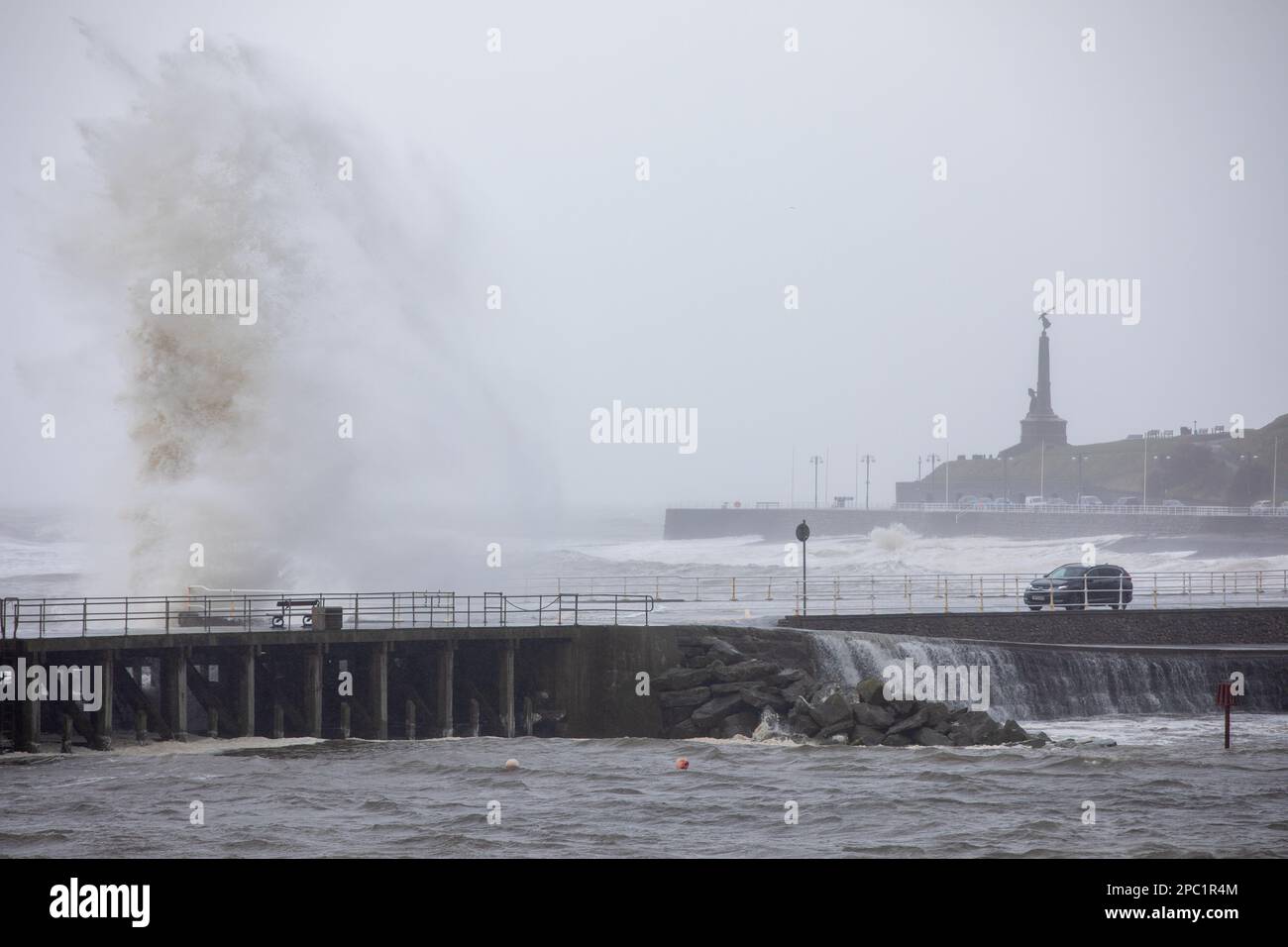 Aberystwyth, Ceredigion, Wales, UK. 13th March 2023 UK Weather: Strong ...