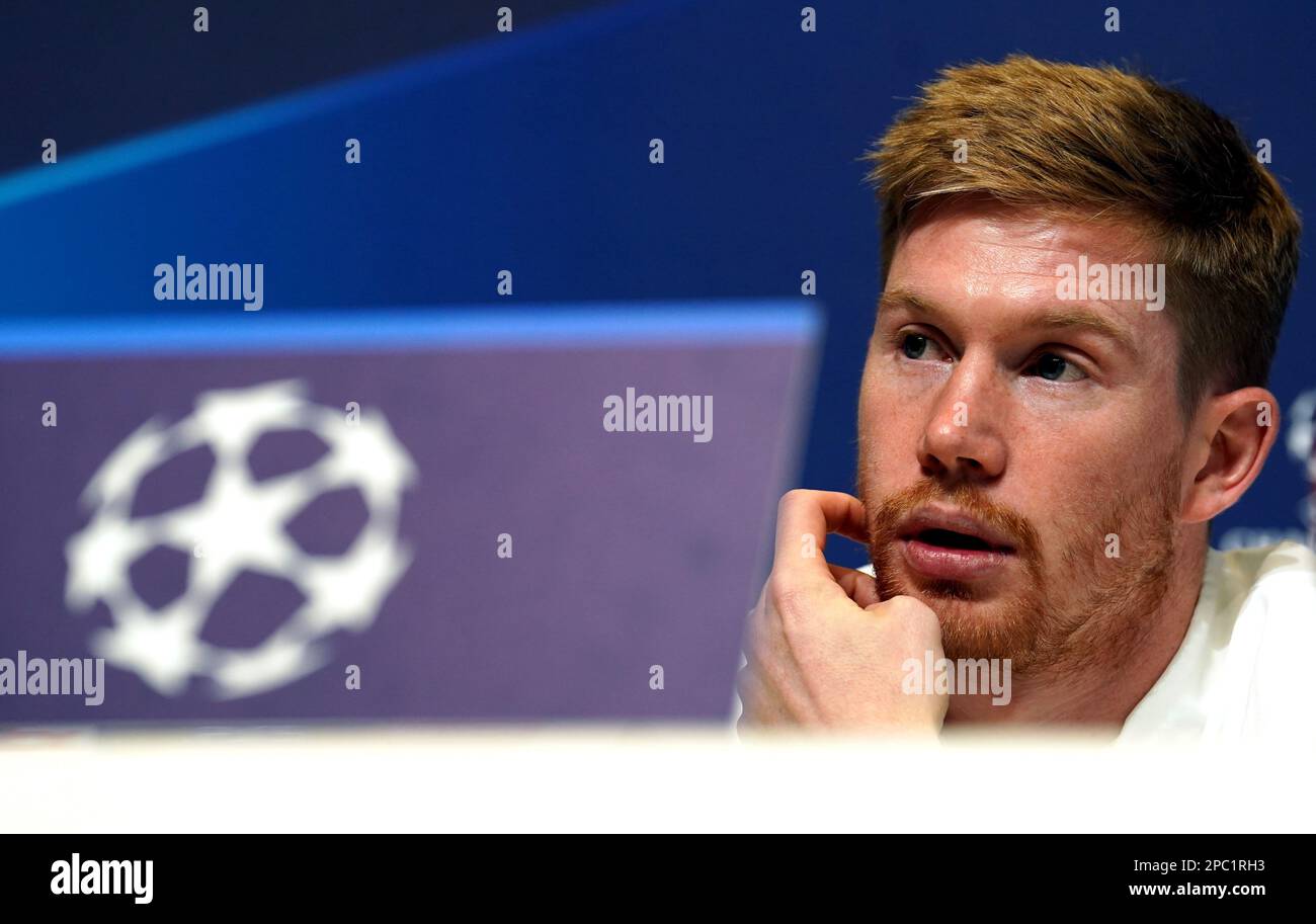 Manchester City's Kevin De Bruyne during a press conference at the City ...