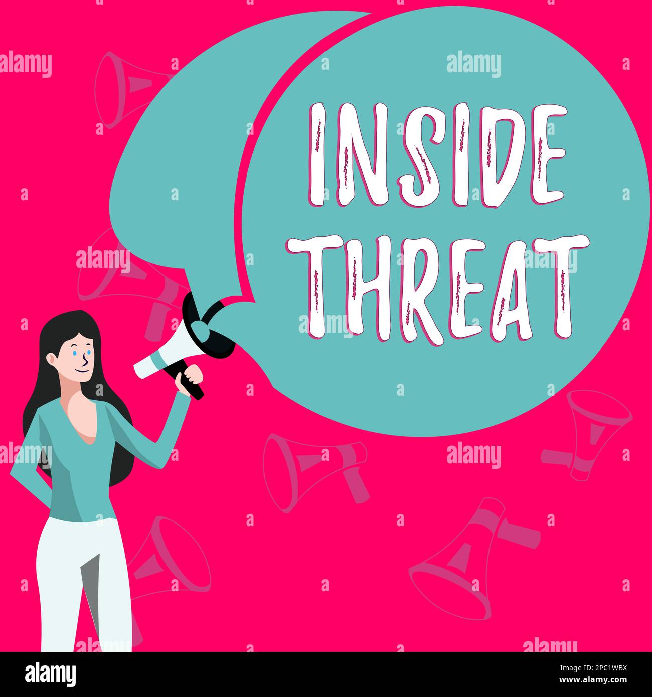 Conceptual caption Inside Threat. Business showcase Information that ...
