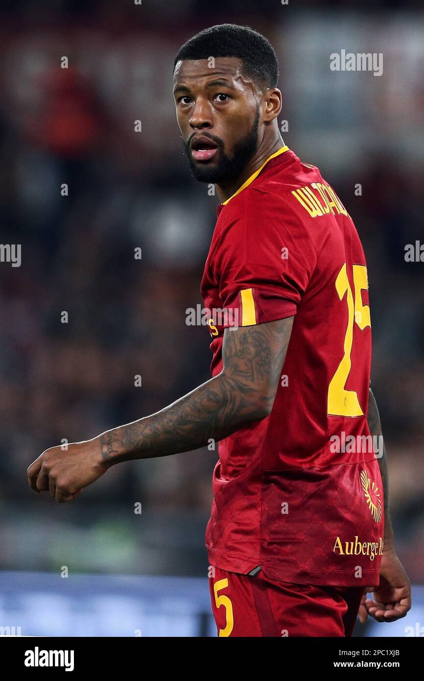 Rome, Italy - March 12, 2023, Georginio Wijnaldum of Roma looks on ...