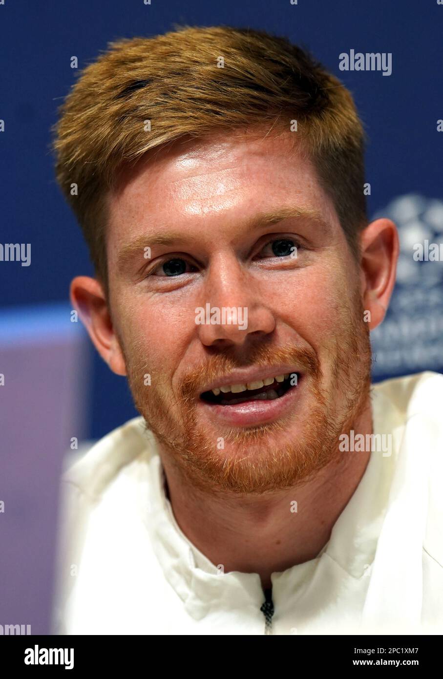 Manchester City's Kevin De Bruyne during a press conference at the City ...