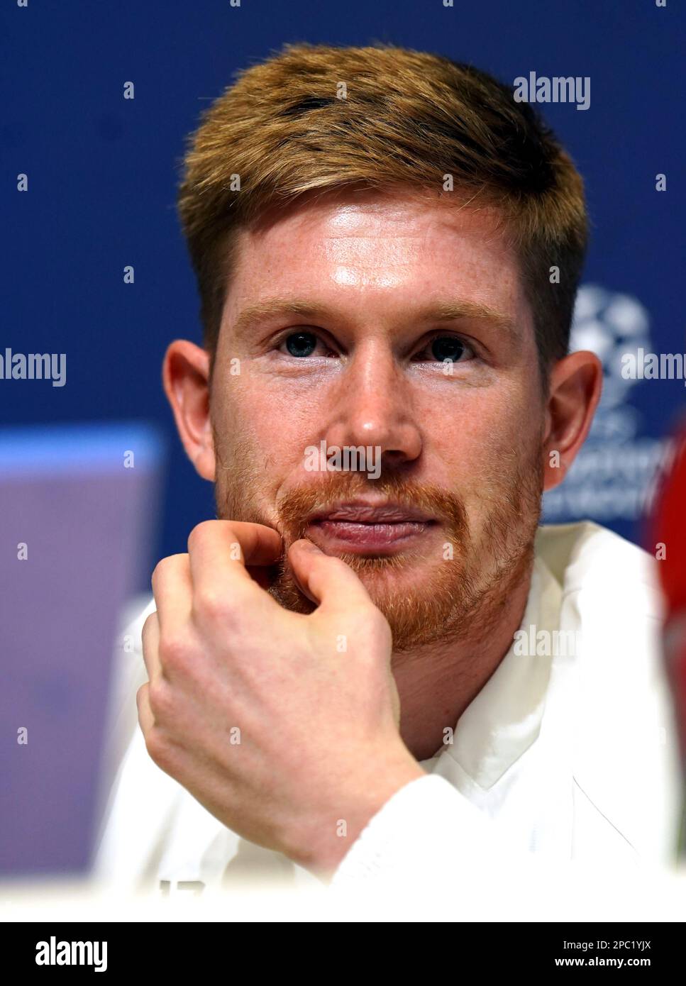 Manchester City's Kevin De Bruyne during a press conference at the City ...