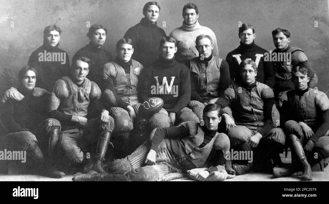 1903 Wisconsin Badger football team; Robinson is on front row, first ...