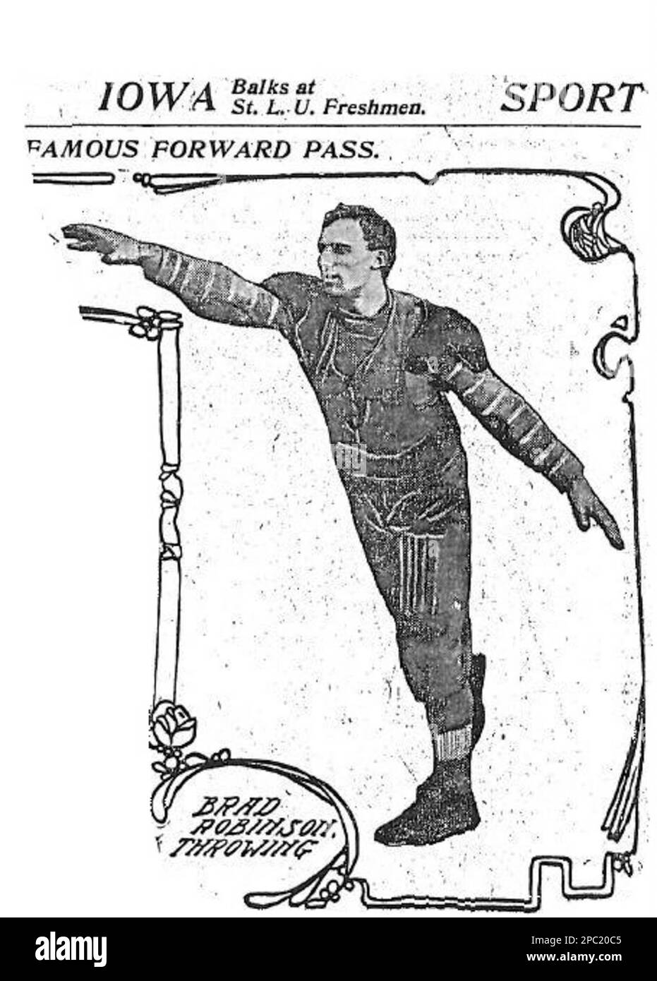 Brad Robinson threw the first legal forward pass in Waukesha in 1906 ...