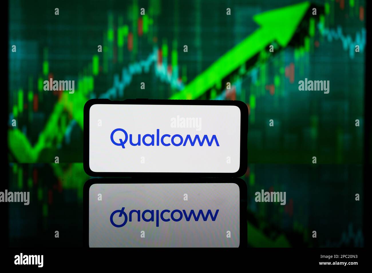 New York, United States of America - 2023 March 10: Qualcomm company on ...