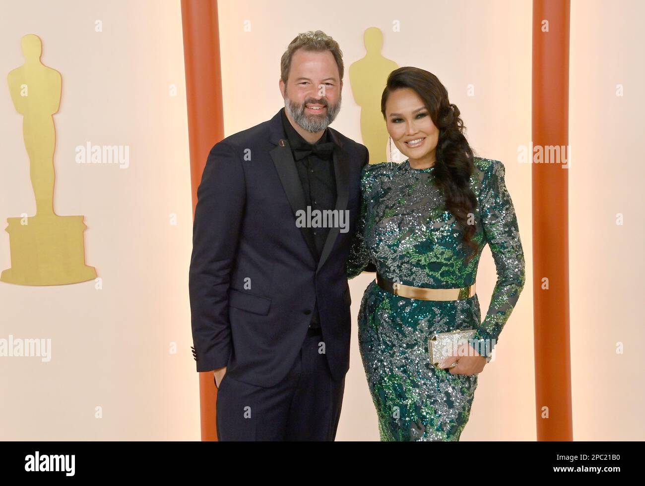 (L-R) Paul Debevec and Tia Carrere attend the 95th annual Academy ...