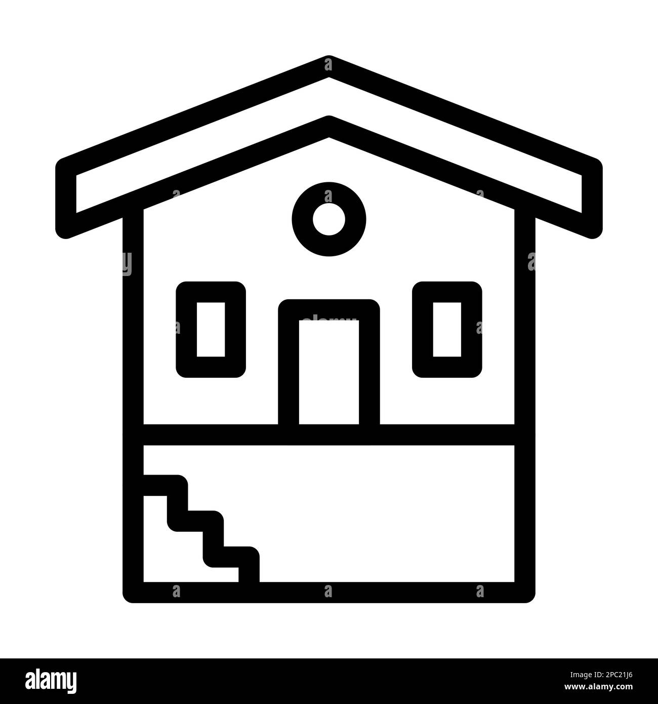 Basement Vector Thick Line Icon For Personal And Commercial Use Stock