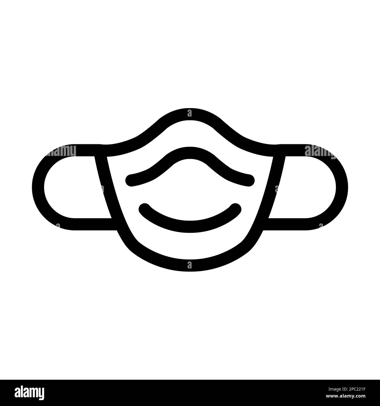Dust Mask Vector Thick Line Icon For Personal And Commercial Use Stock ...