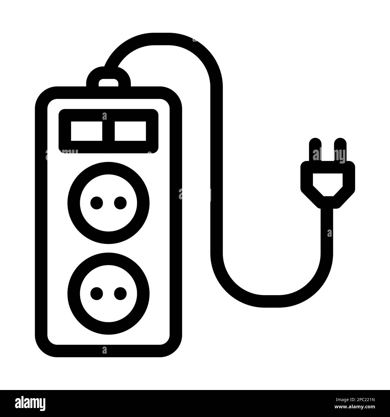 Extension Cord Vector Thick Line Icon For Personal And Commercial Use