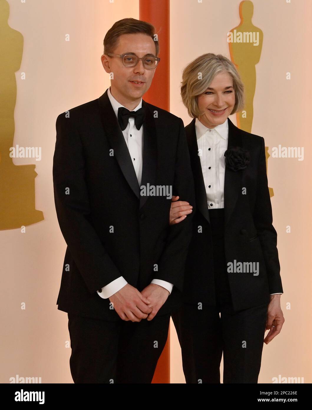 Wendy Tilby (R) and guest attend the 95th annual Academy Awards at the ...