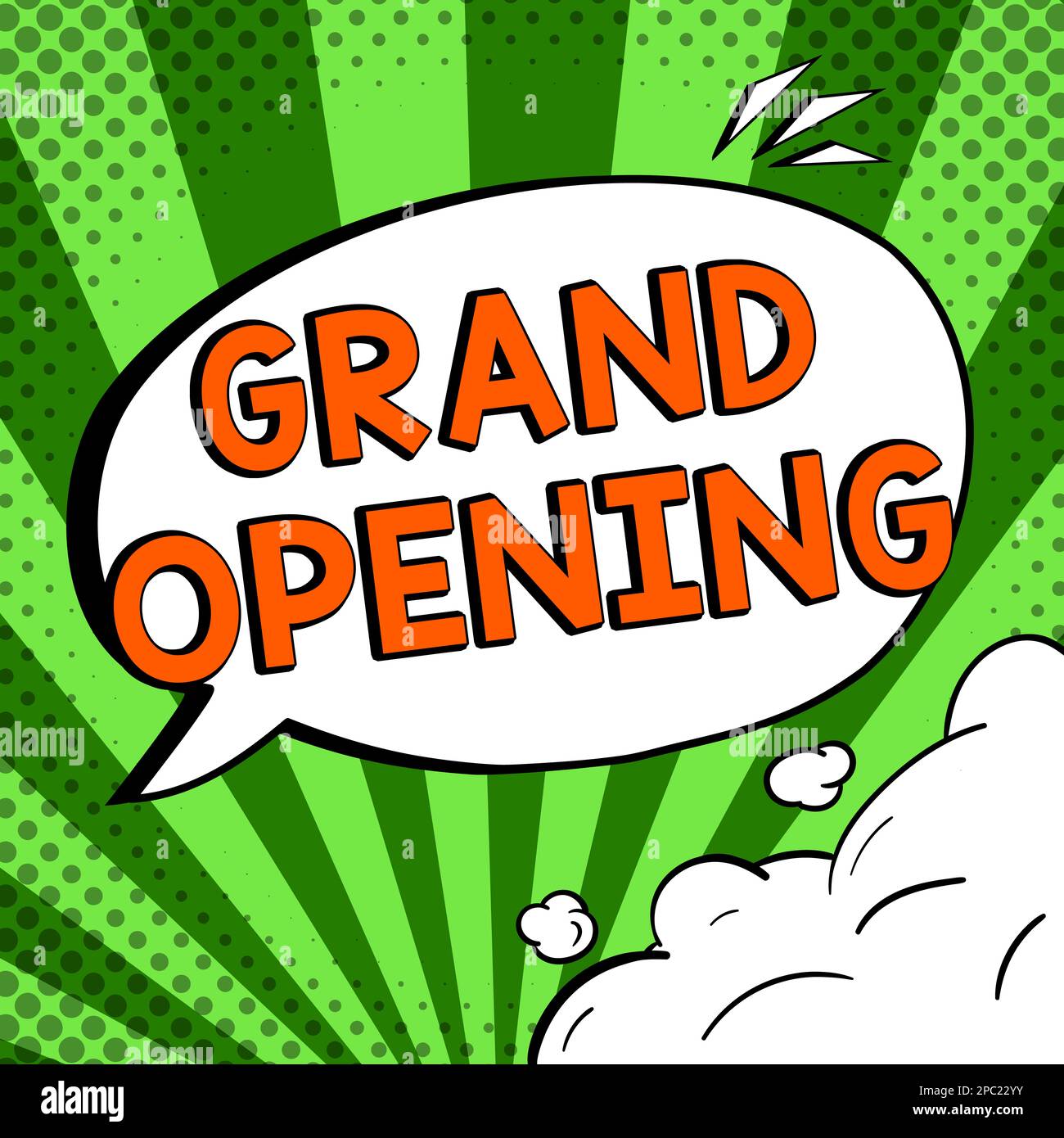 Text showing inspiration Grand Opening. Business concept Ribbon Cutting ...