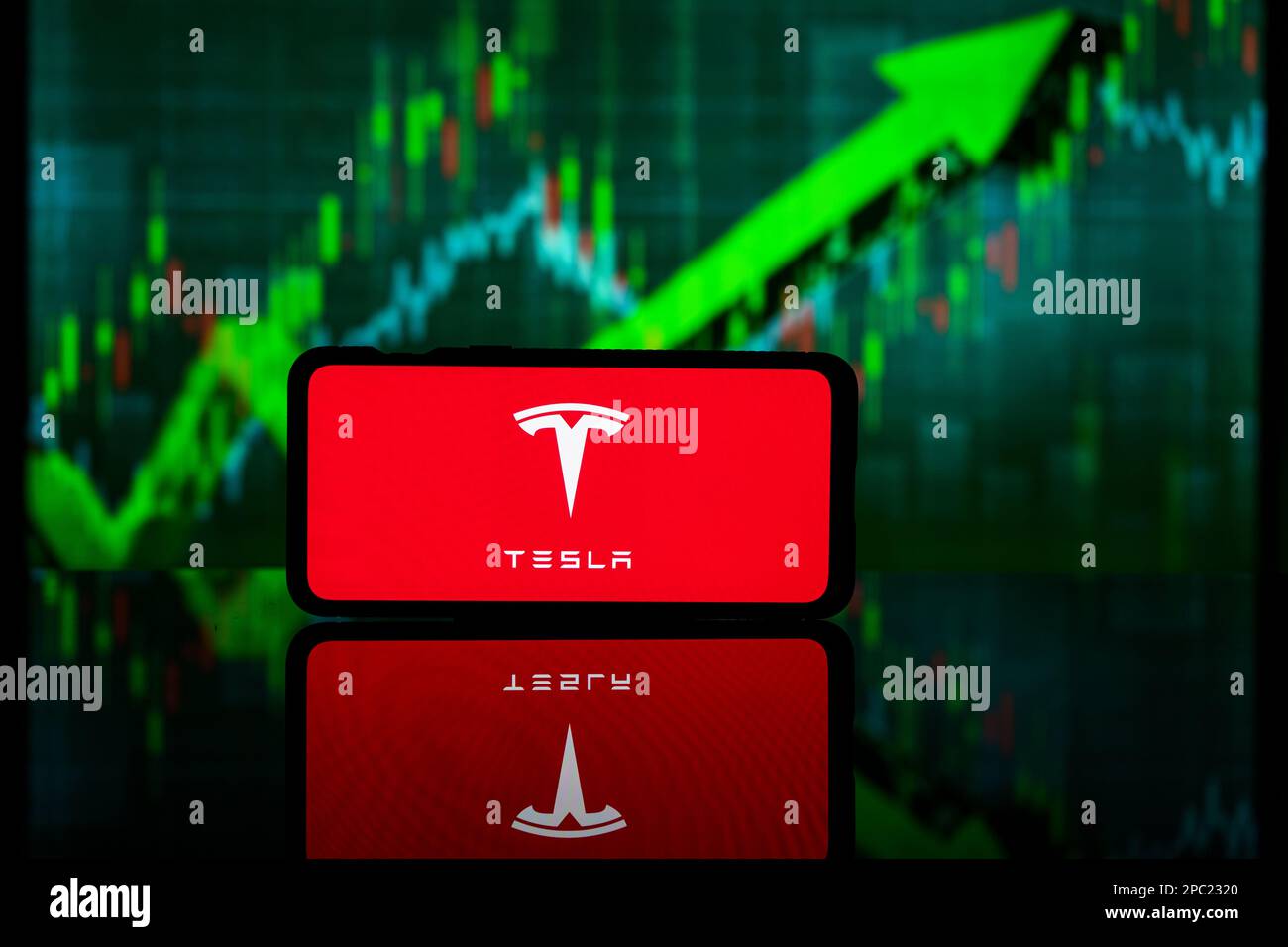 New York, United States of America - 2023 March 10: Tesla company on ...