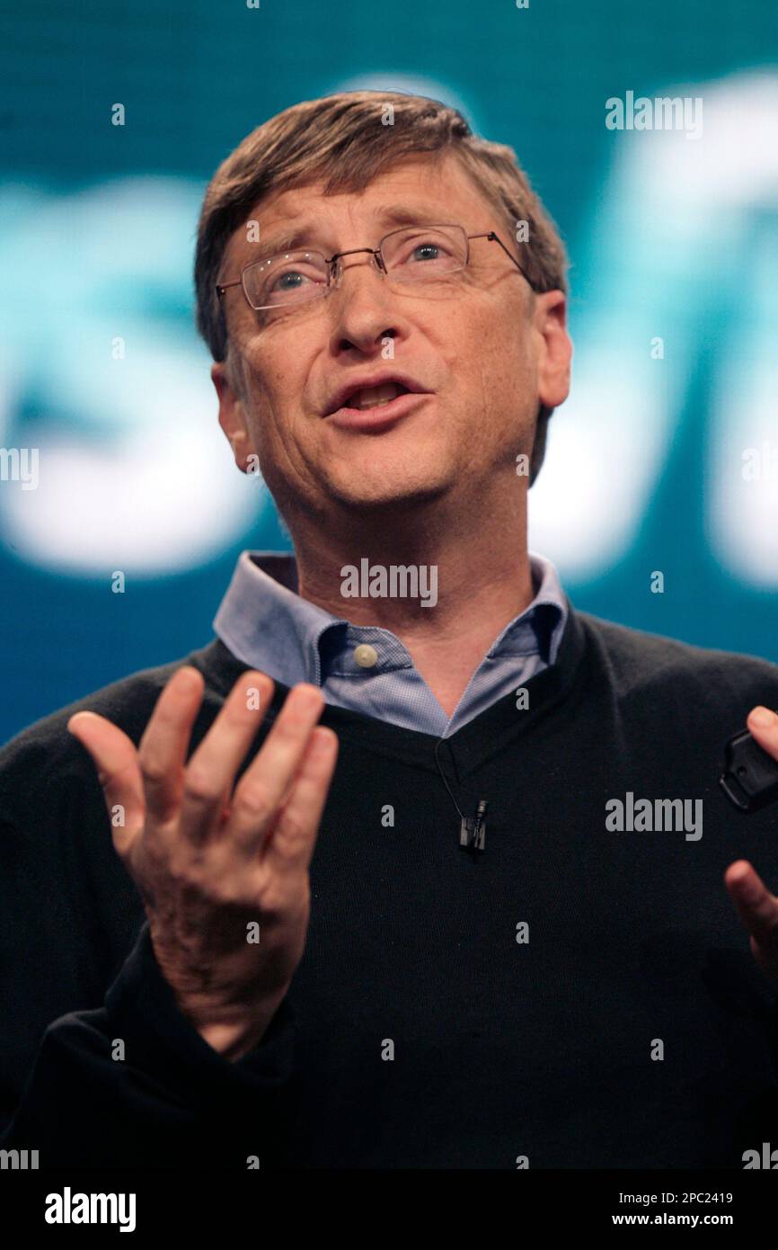 Bill Gates, chairman of Microsoft Corp., introduces the Windows Vista ...