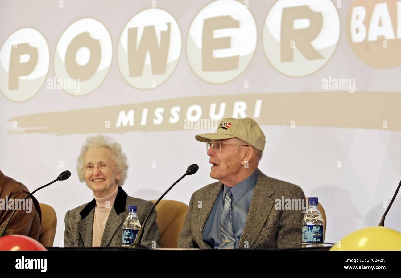 James Wilson, 84, and his wife Shirley, 79, speak with the media after ...