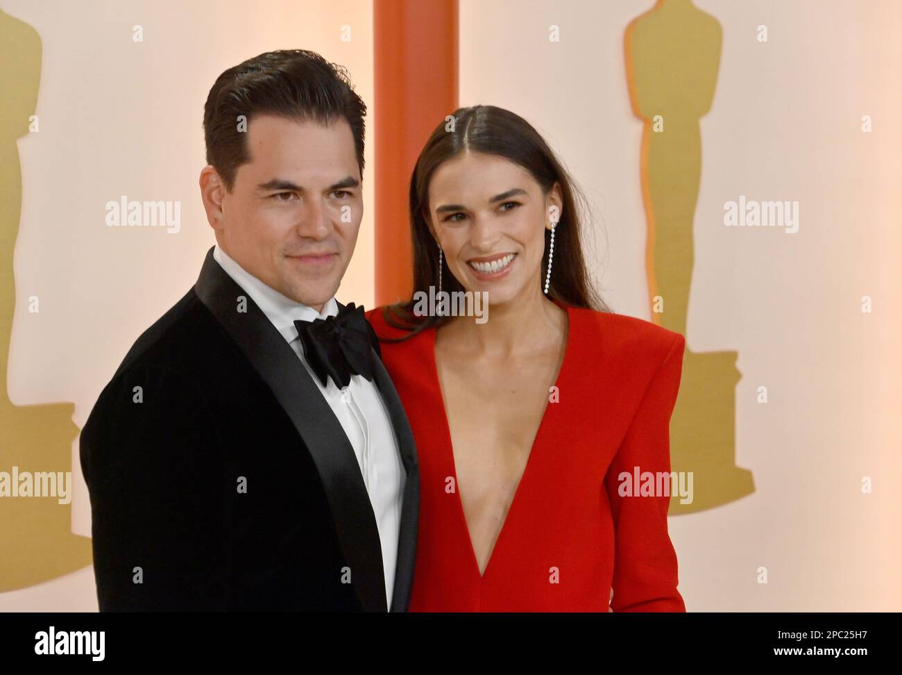 (L-R) Jonathan Wang and Anni Sternisko attend the 95th annual Academy ...