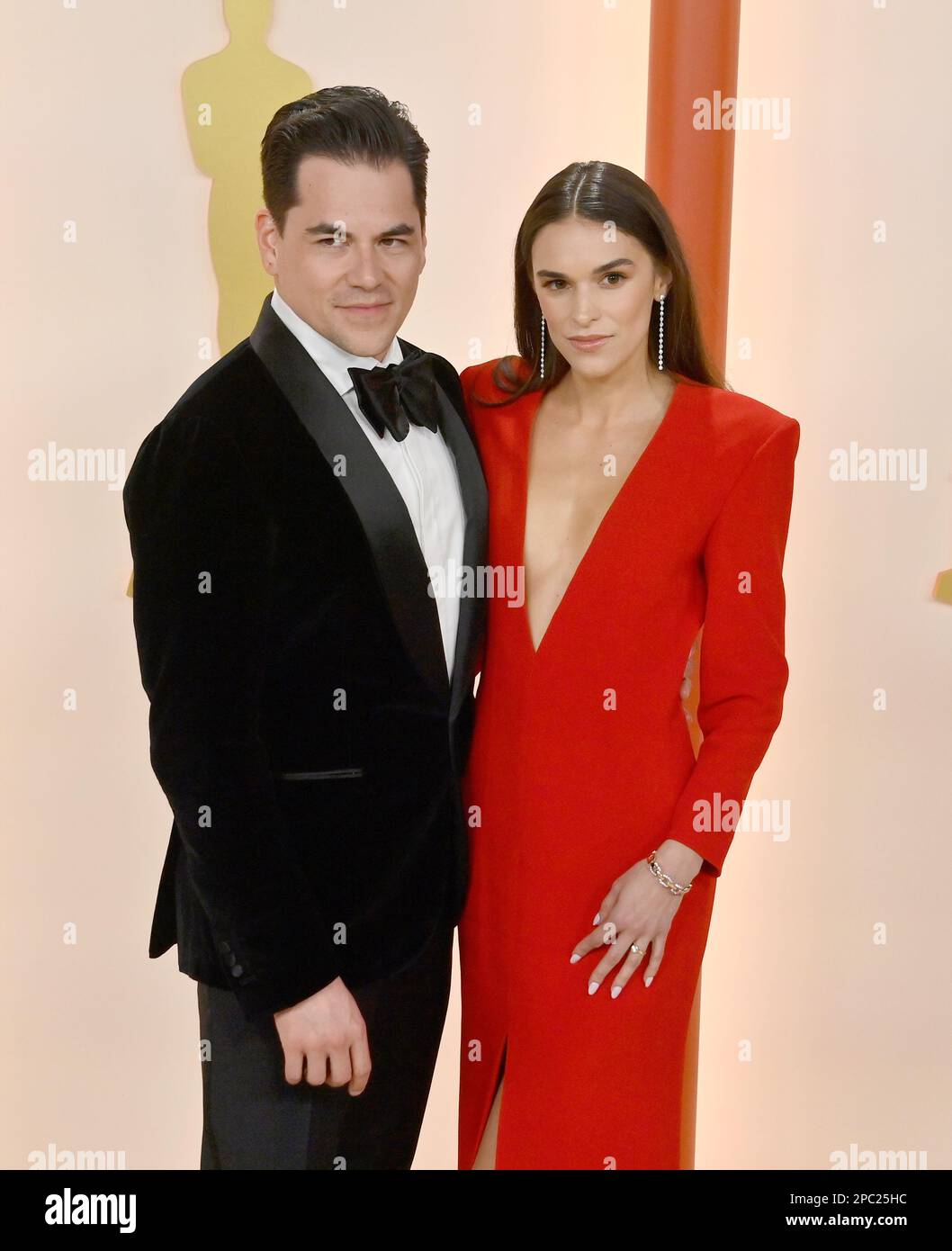 (L-R) Jonathan Wang and Anni Sternisko attend the 95th annual Academy ...