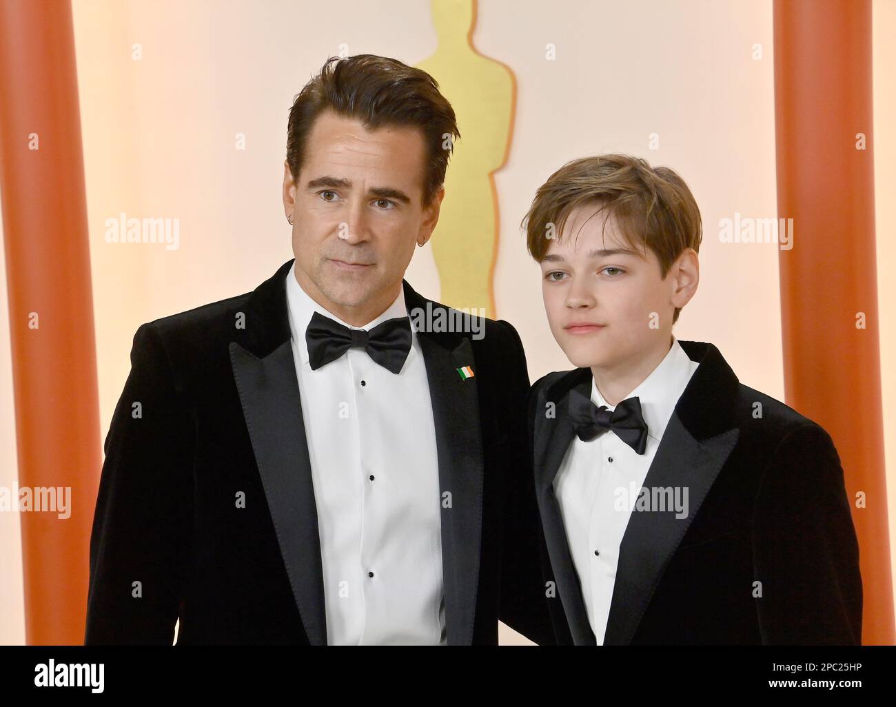 (L-R) Colin Farrell and Henry Tadeusz attend the 95th annual Academy ...