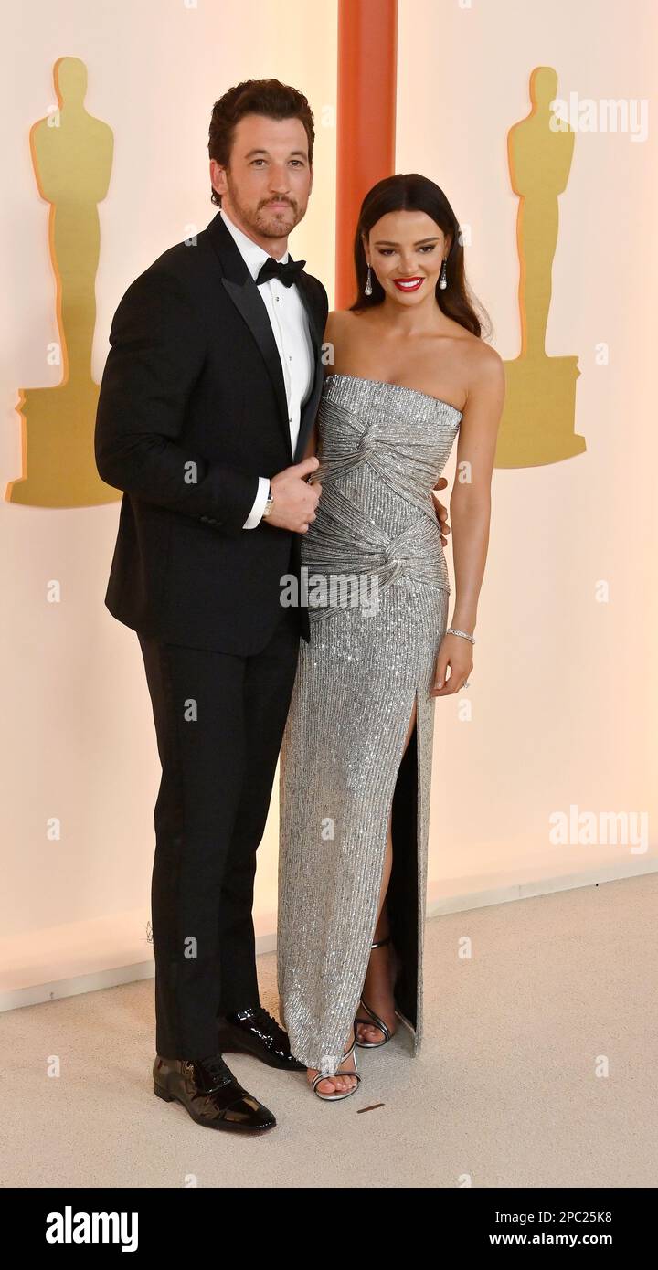 (L-R) Miles Teller and Keleigh Sperry attend the 95th annual Academy ...