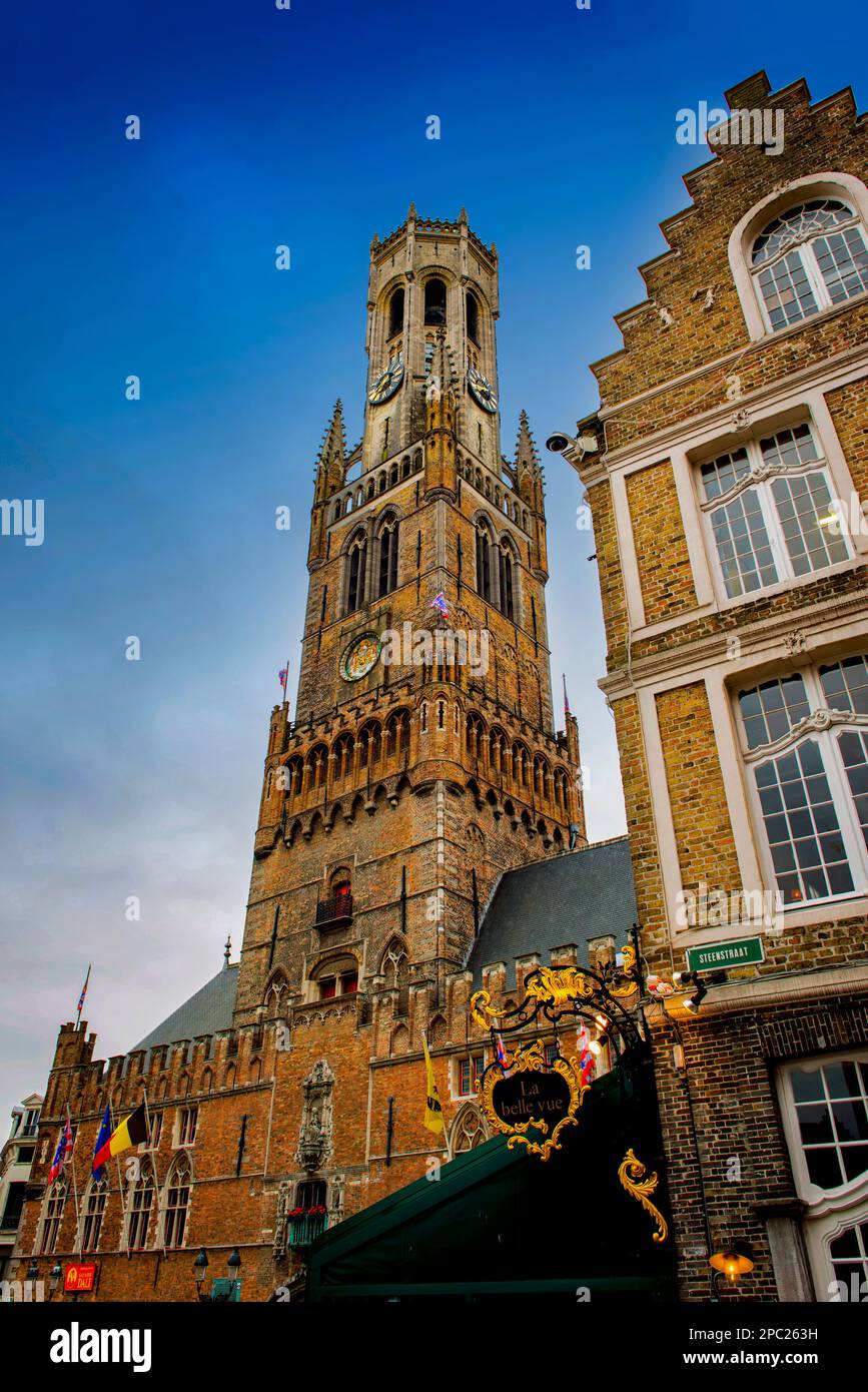 The Belfry Tower, Bruges, Belgium Stock Photo - Alamy