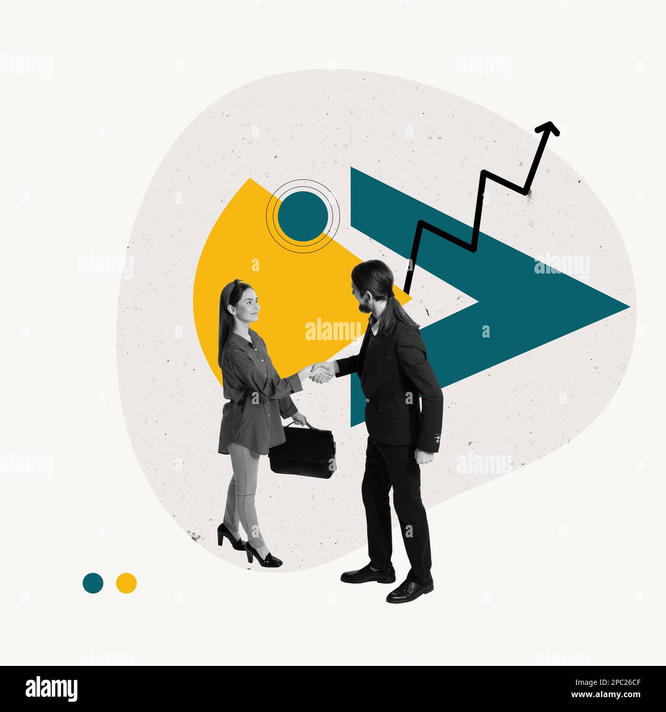 Contemporary art collage. Conceptual design. Young man and woman ...