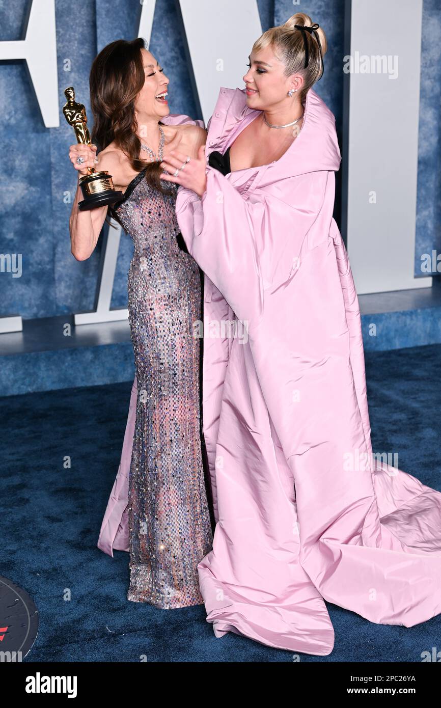 Los Angeles, USA. 13th Mar, 2023. Michelle Yeoh and Florence Pugh ...