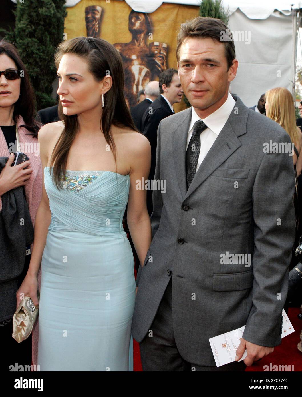 Claire Forlani, left, and Dougray Scott, right, arrive at the 13th ...