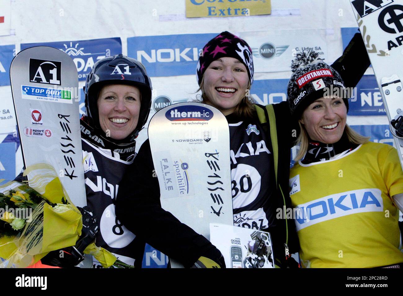 Heidi Neururer, of Austria, Selina Joerg, of Germany, and Doresia ...