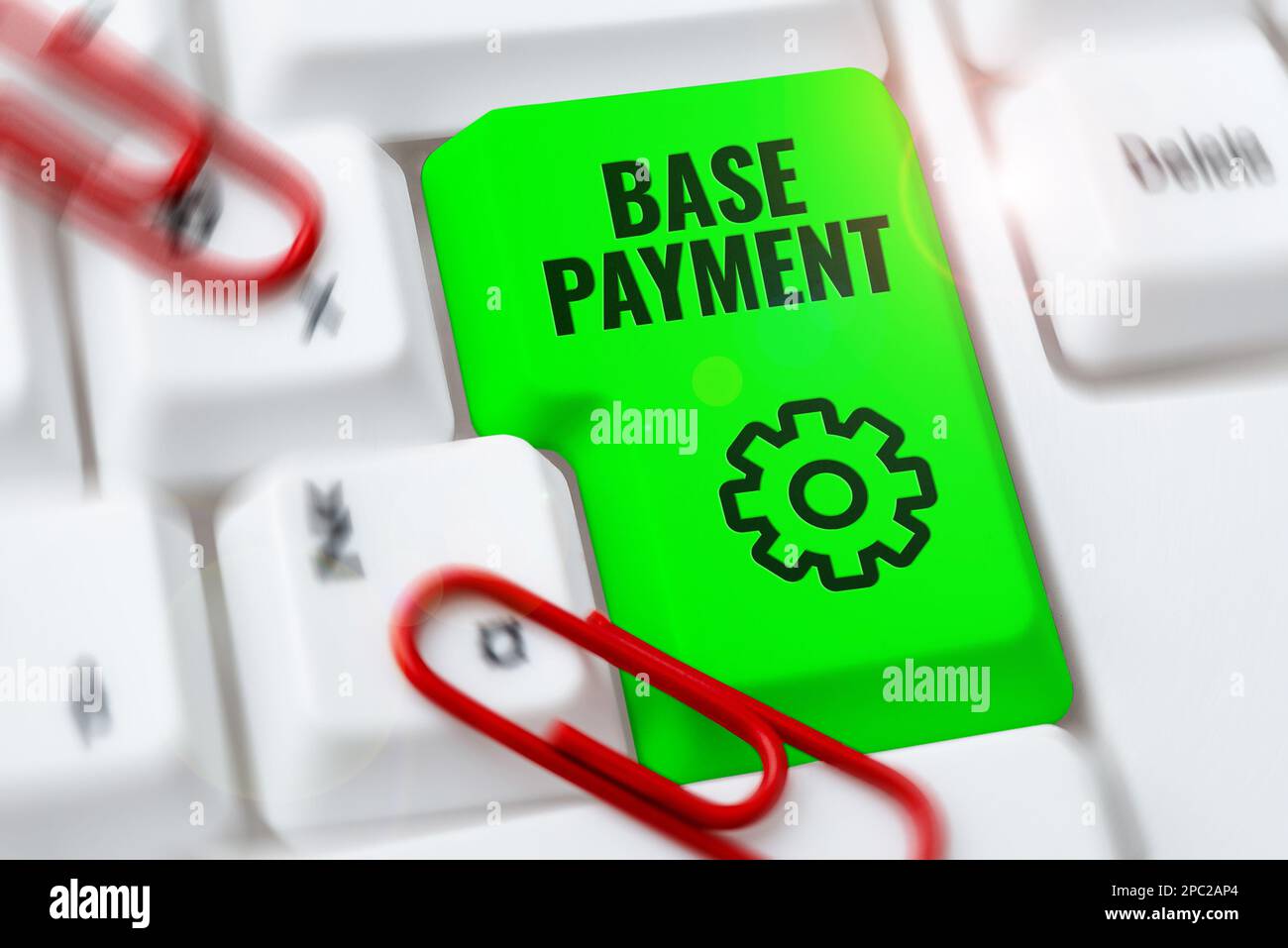 Conceptual display Base Payment. Word Written on amount of pay for a ...