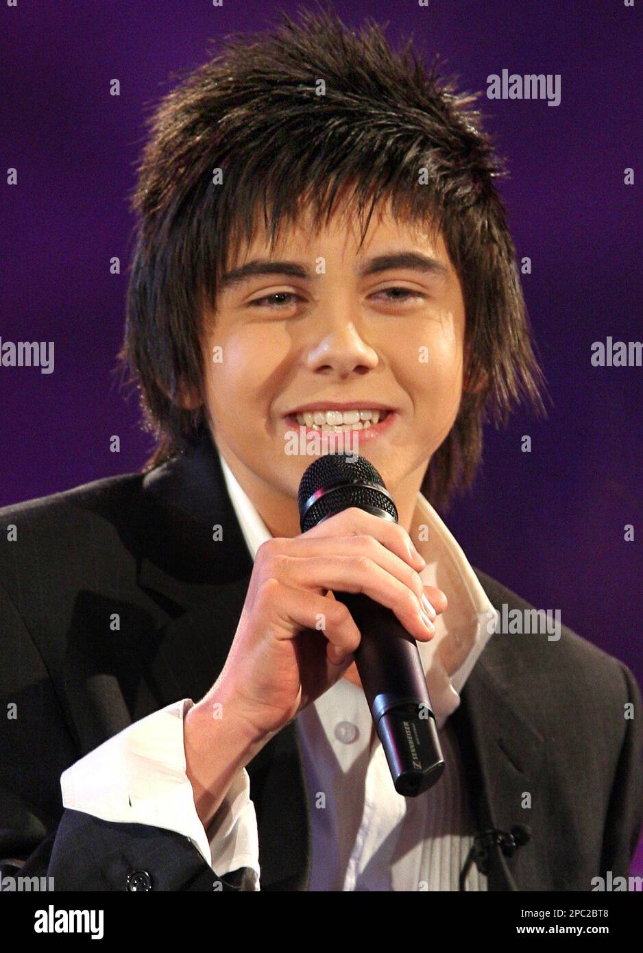 British singer Declan Galbraith performs during the dress rehearsal of ...