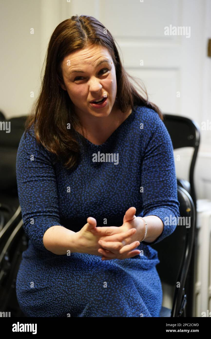 SNP leadership candidate Kate Forbes during a visit the Empower Women ...