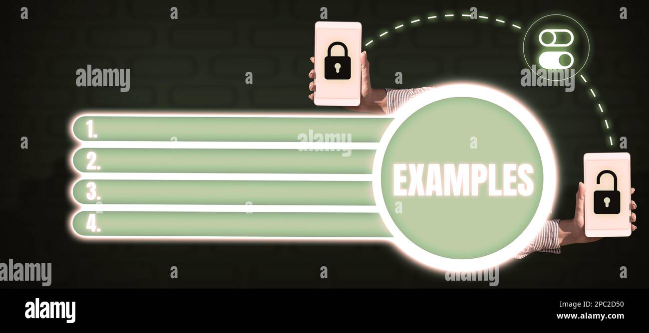 Hand writing sign Examples. Business approach photo Sample Model to ...