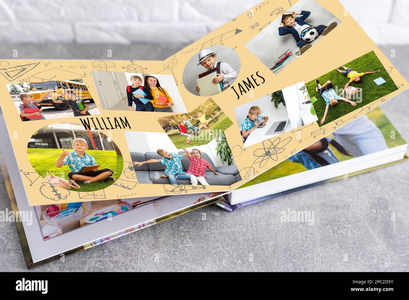 graduation album, photo book, image stories Stock Photo - Alamy