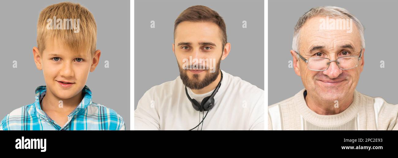 Studio photo shoot group portrait of cheerful big extended multi ...