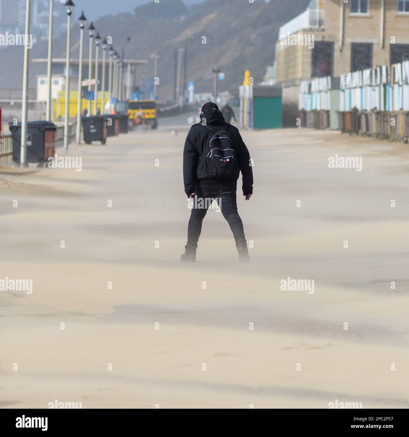 Boscombe, Bournemouth, Dorset, UK, 13th March 2023, Weather. Strong ...