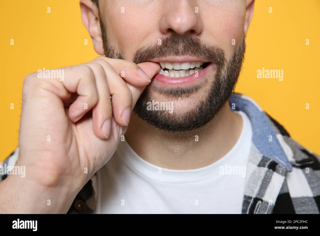 Dermatophagia hi-res stock photography and images - Alamy
