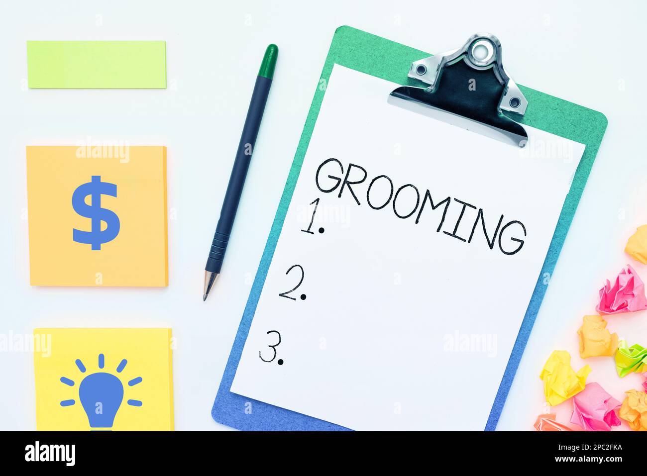 Conceptual display Grooming. Word for hygienic care and enhancing the ...