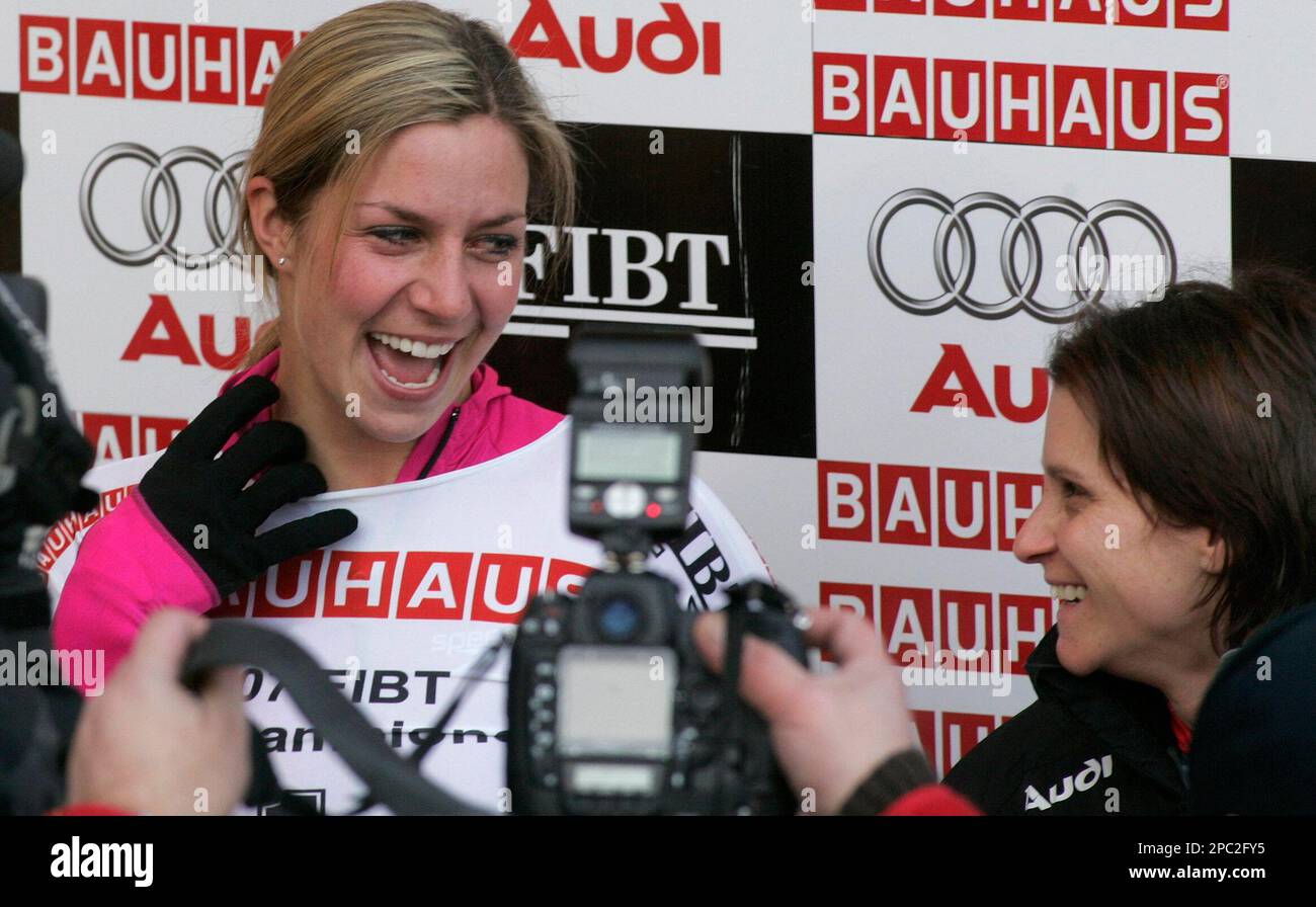 Switzerland's Maya Pedersen-Bieri, silver medal winner, right and gold ...